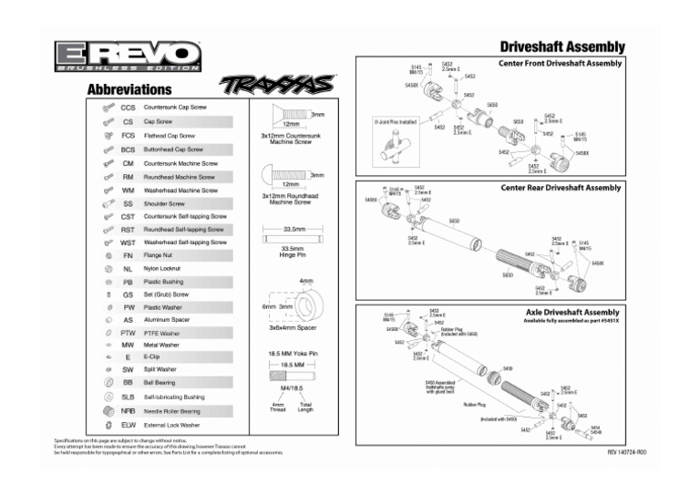 56087-1 - E-Revo Brushless Waterproof - Exploded - Views - 140724 ...