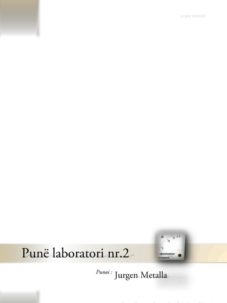 Matje Elektrike - Kontrolli I Ampermetrit Me Metodën e Krahasimit. | PDF