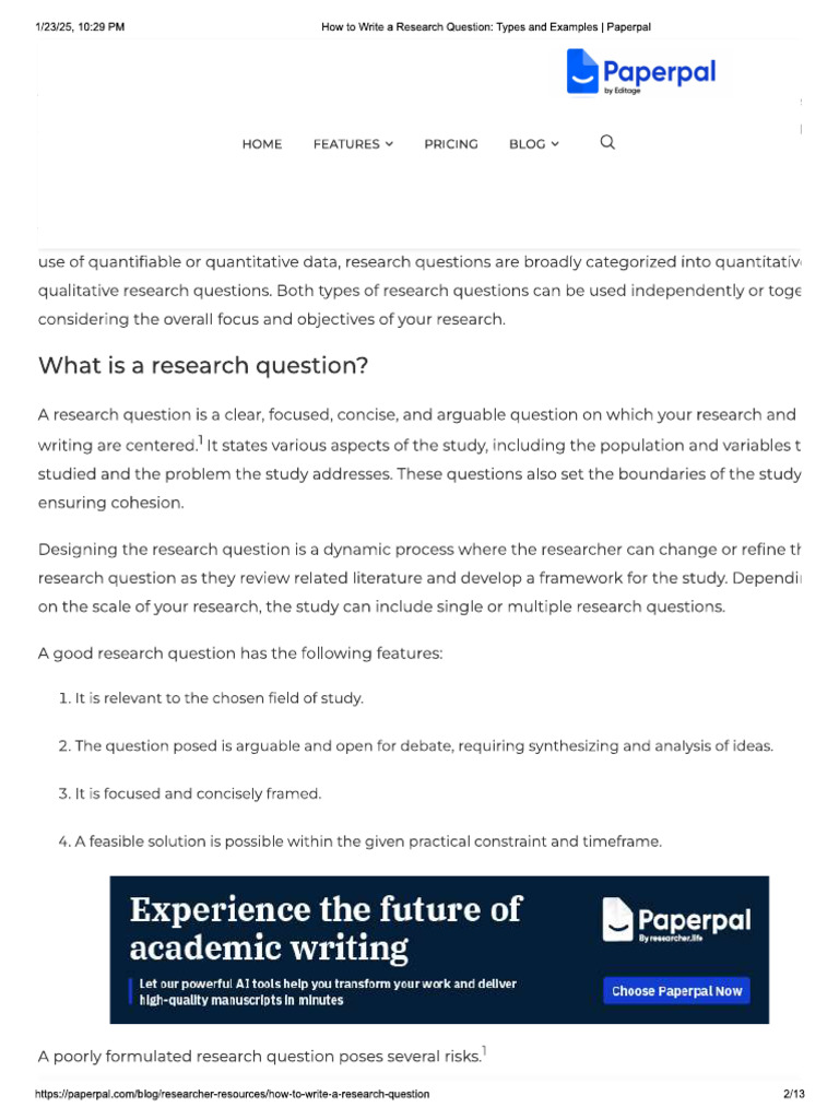 Research Question | PDF
