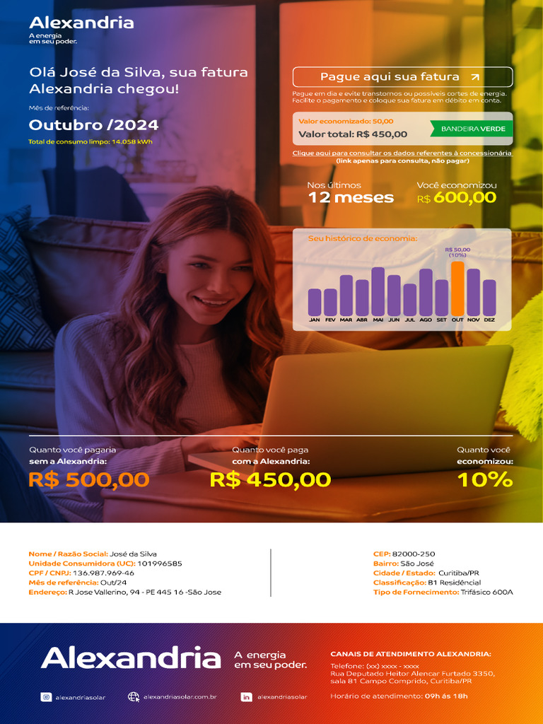 Fatura Alexandria - Modelo 02 | PDF