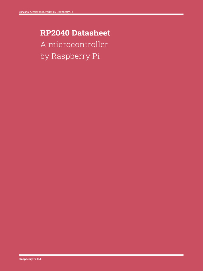 rp2040 Datasheet 1 | PDF