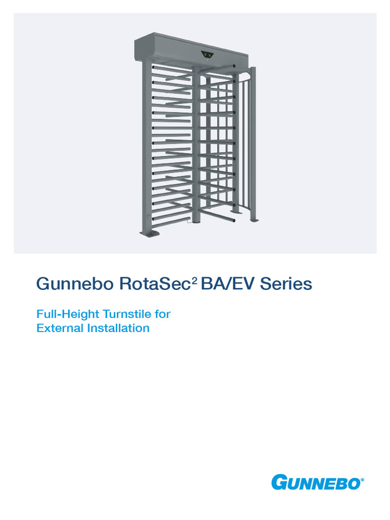 Gunnebo RotaSec2 (1) | PDF | Electrical Engineering | Manufactured Goods