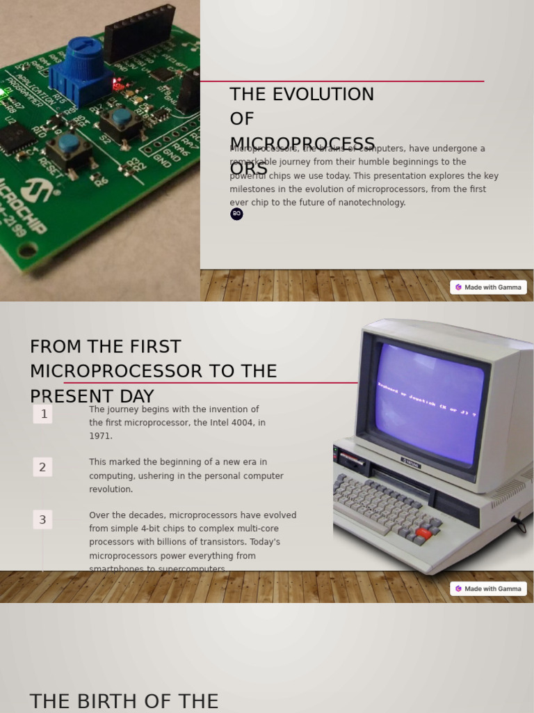 The Evolution of Microprocessors (1) | PDF | Microprocessor | Integrated Circuit