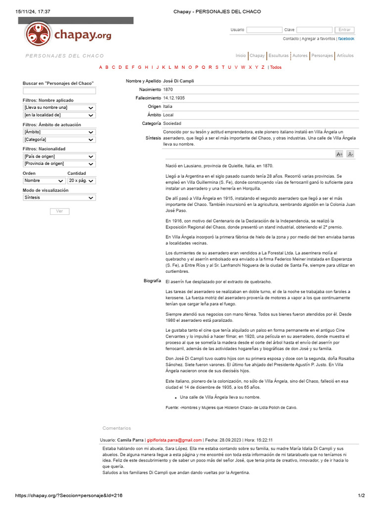 Chapay - PERSONAJES DEL CHACO | PDF