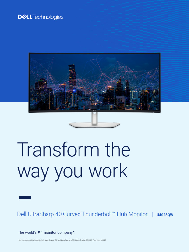 dell-ultrasharp-40-curved-thunderbolt-hub-monitor-u4025qw-datasheet ...