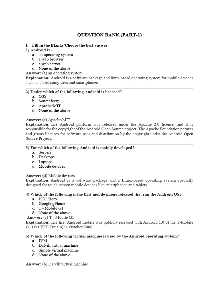 Softgware engineering question bank | PDF | Android (Operating System) | Computing