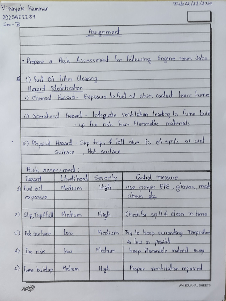 Assignment Risk Assessment ER | PDF | Joining