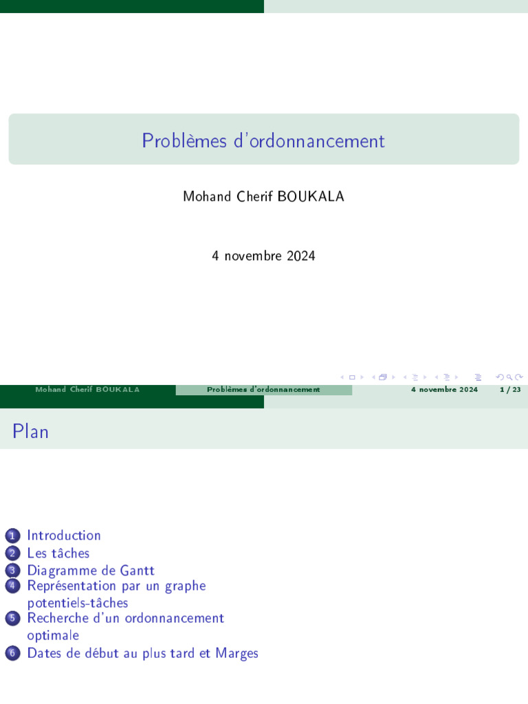 Ordonnancement et Diagramme de Gantt | PDF