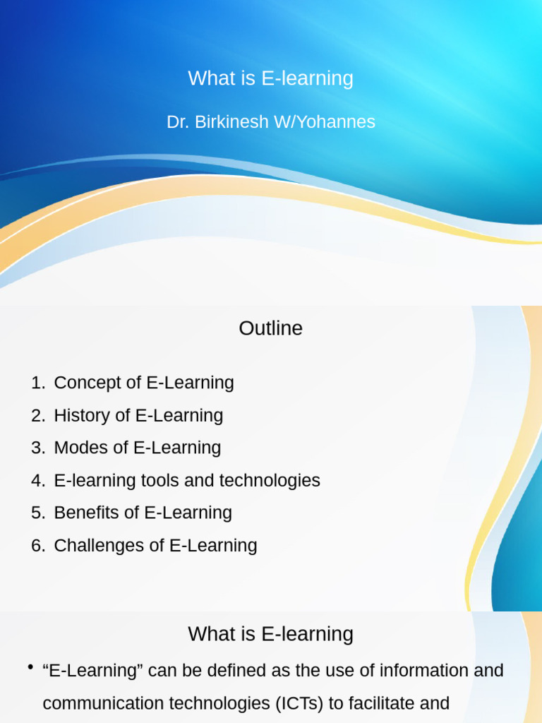 Ch1-What Is E-Learning | PDF | Educational Technology | Learning