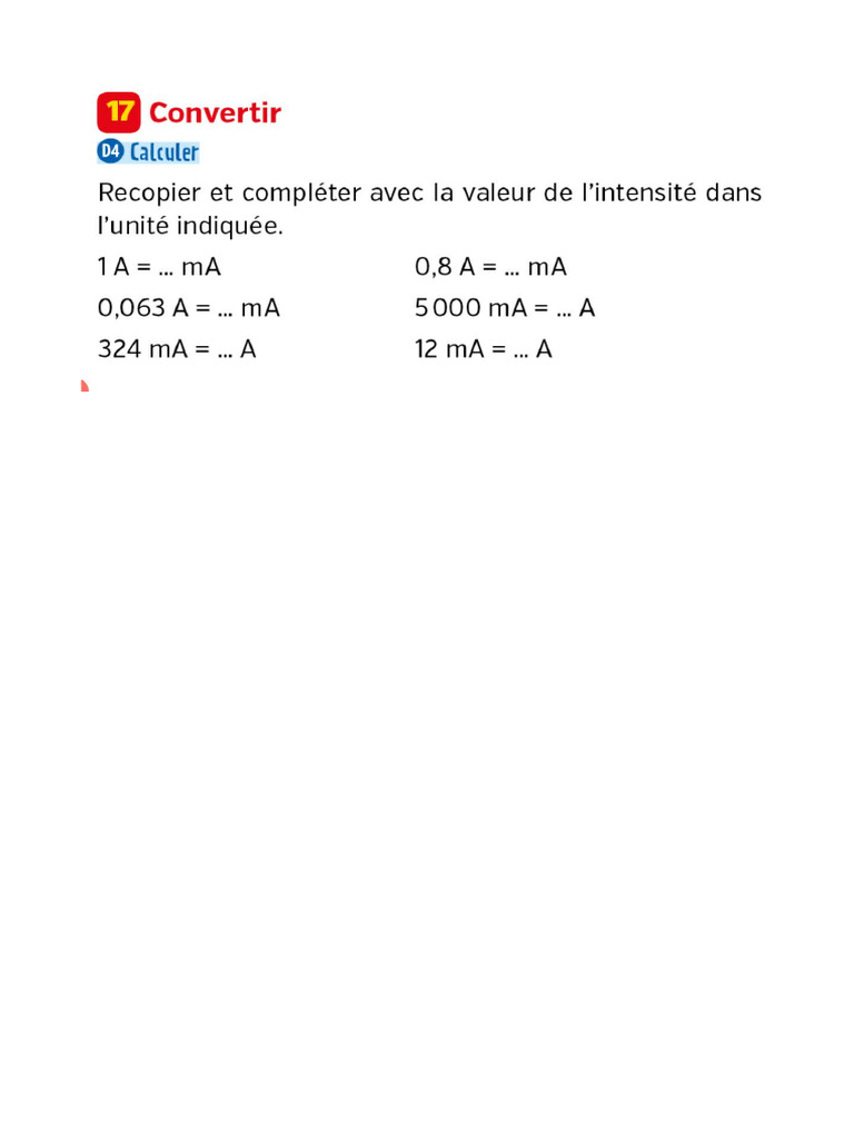 Exercice - Conversion | PDF