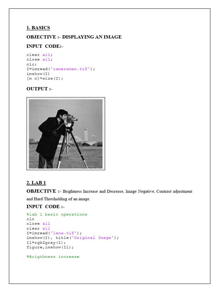 Dip Lab Main Report | PDF | Signal Processing | Computer Engineering