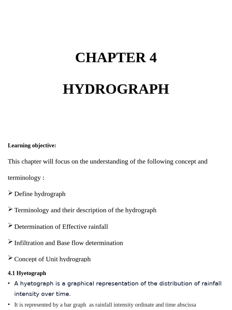 Hydrograph Concepts & Analysis | PDF | Chemical Engineering | Water