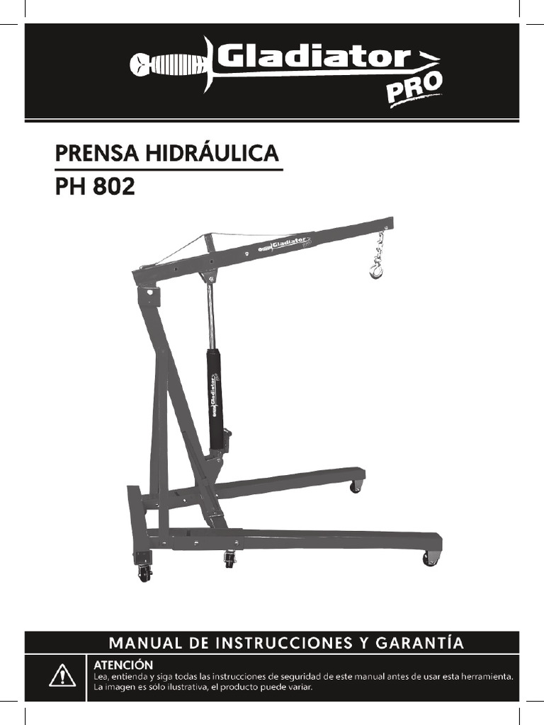 PH 802 GLADIATOR PRO Manual de Instrucciones | PDF | Herramientas | Cambiar