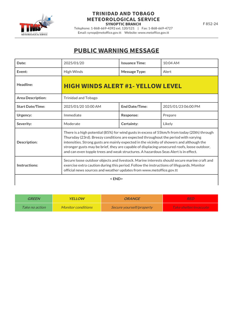 TTMS Public Warning Message - 2025-01-20 100414 | PDF