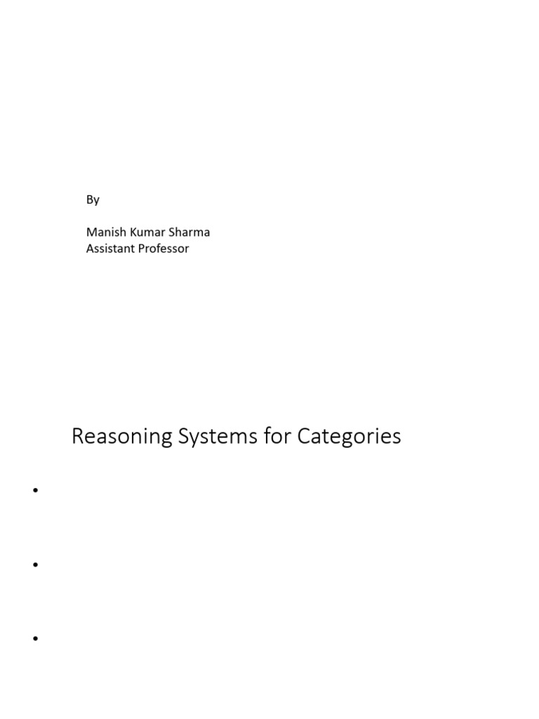 9-Reasoning Systems For Categories - Reasoning With Default Information | PDF | Logic | Semantics
