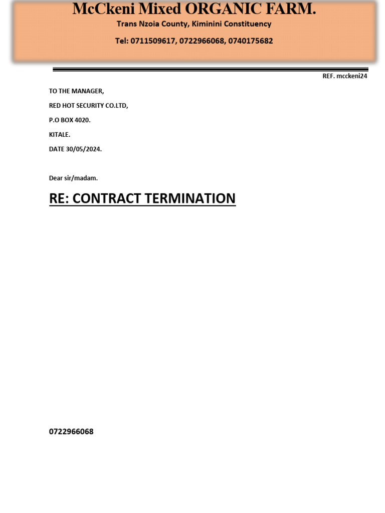 Termination | PDF