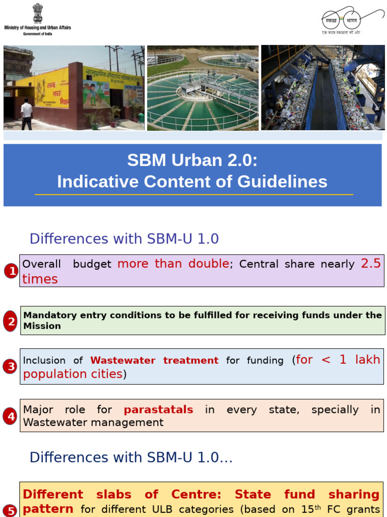 SBM 2.0 Guidelines-VC With States-ULBs-7th July 2021 | PDF