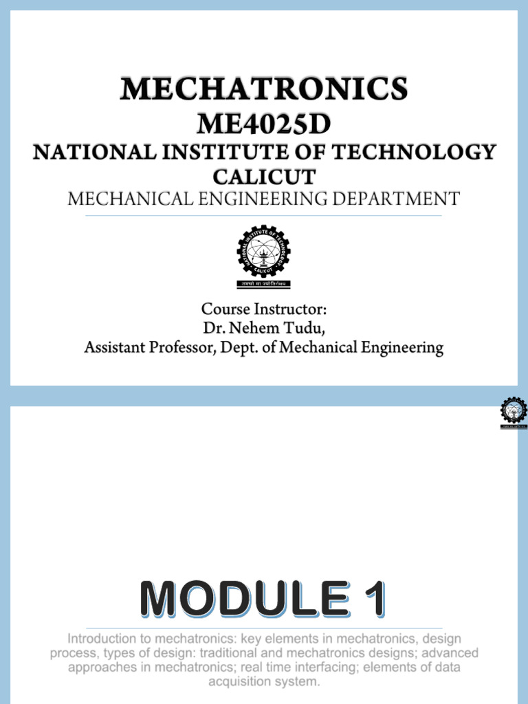 Mechatronics ME4025D Lecture 5 6 | PDF | Ordinary Differential Equation ...