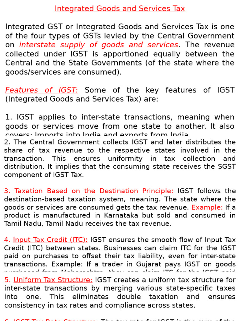Understanding Integrated GST (IGST) | PDF | Taxes | Business
