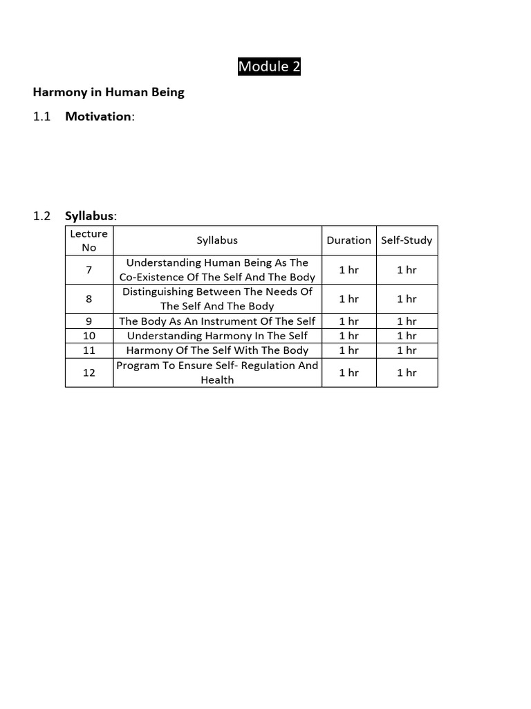UHV-Module-2 | PDF | Consciousness | Thought