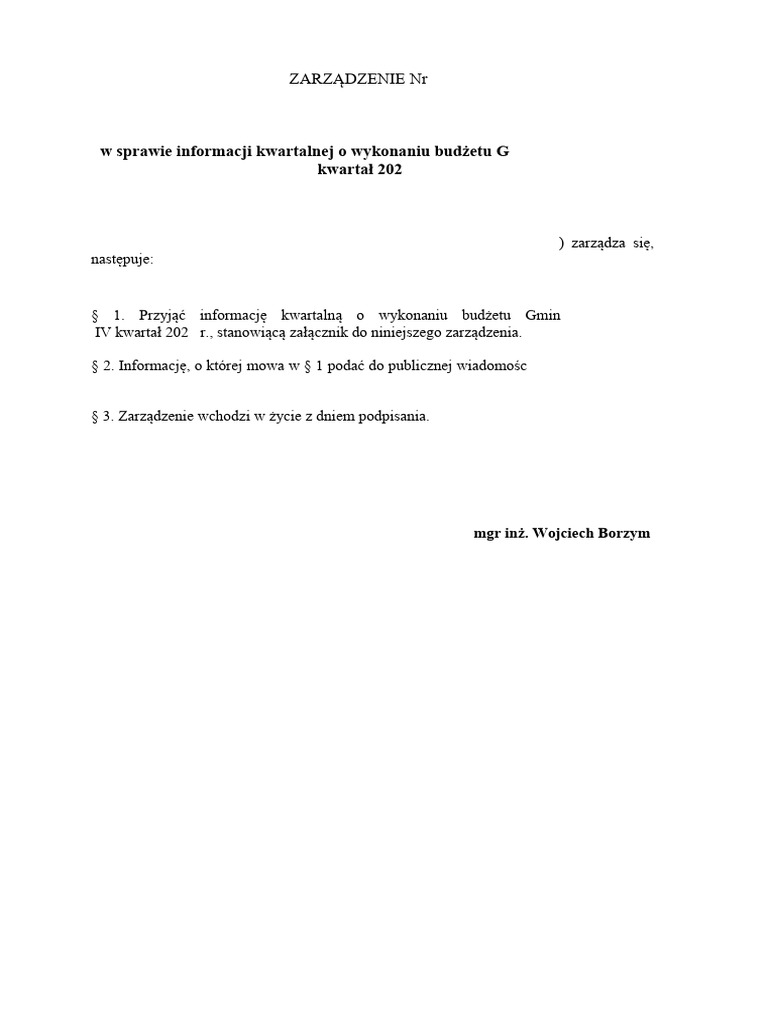 Informacja Za IV Kwartal 2023 | PDF