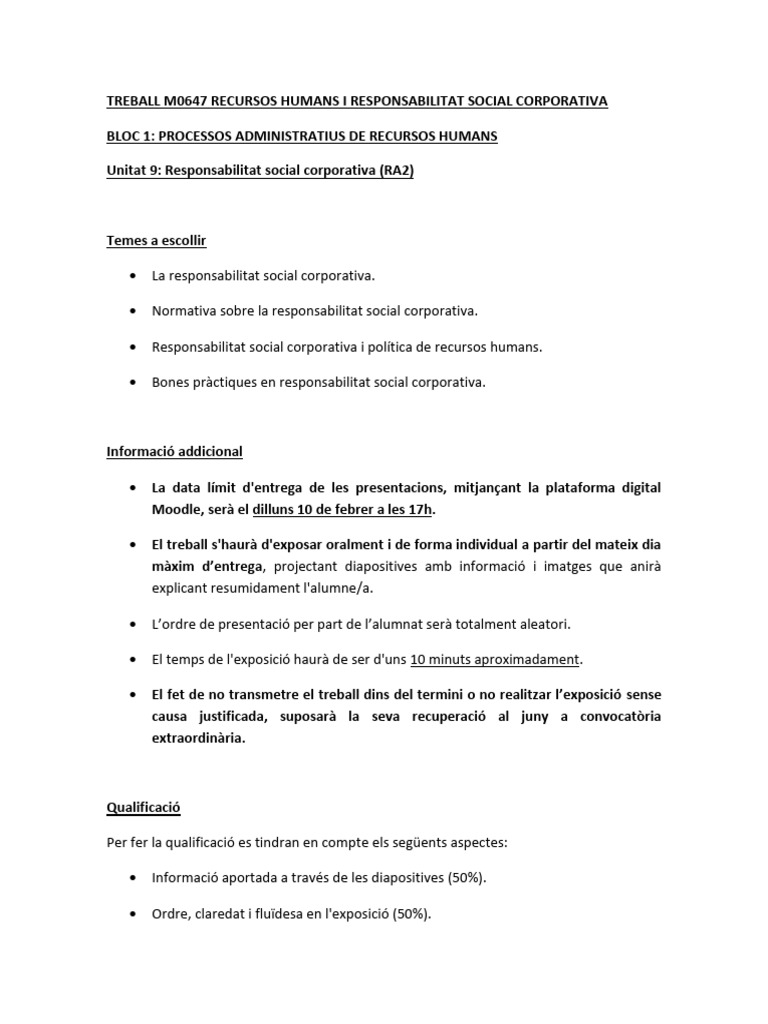 Informació Treball RSC (1) | PDF