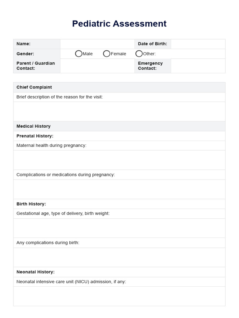 Pediatric Physical Assessment Guide | PDF