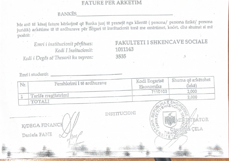 FATURE PER ARKETIM per kursin | PDF