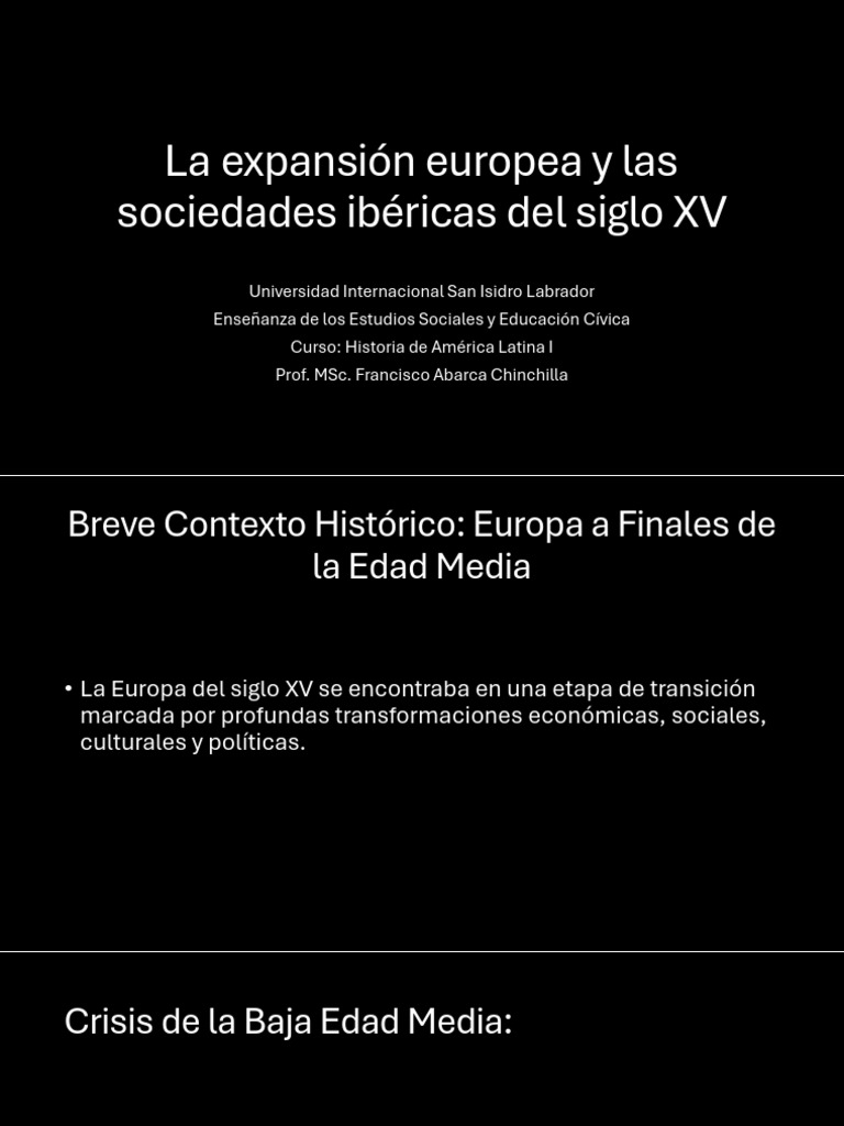 La expansión europea y las sociedades ibéricas | PDF | Feudalismo | España
