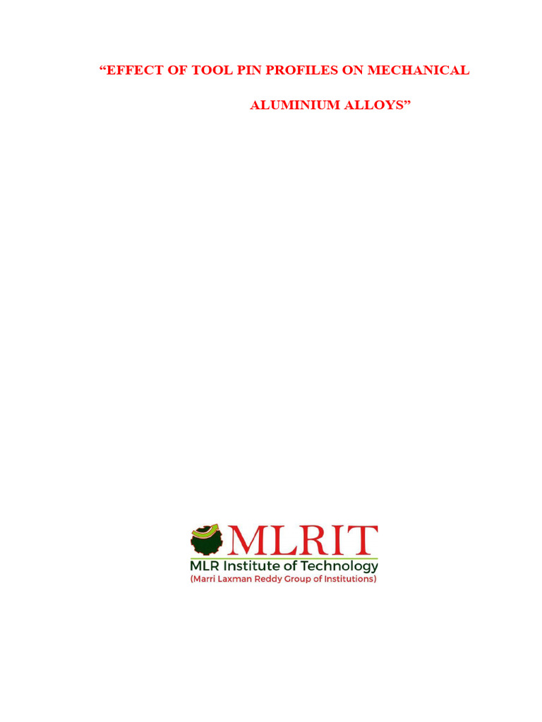 FSW Final Final Report | PDF | Hardness | Welding