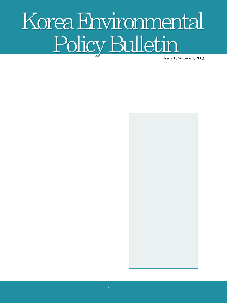 Korea Environmental Policy Bulletin - Volume-Based Waste Fee System ...