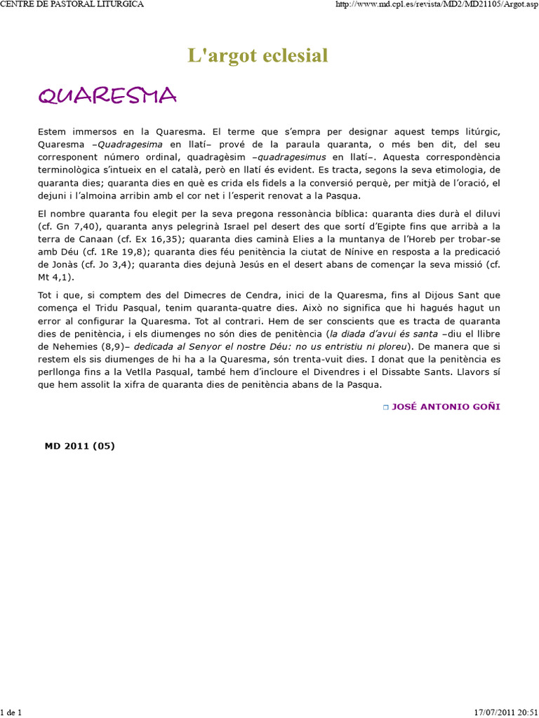 Argot Eclesial | PDF