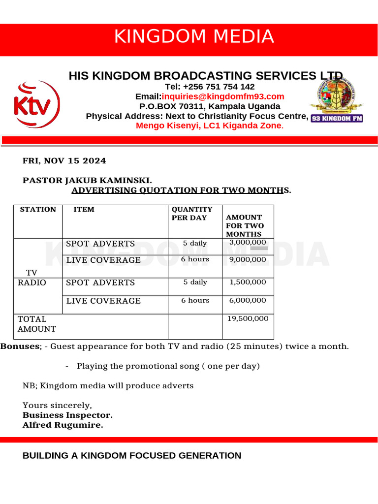 FINAL QUOTATION | PDF