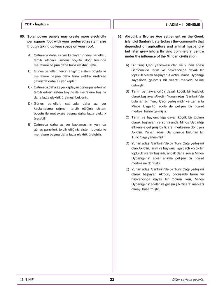 ydt denemesi 1-18-28-5-6 | PDF