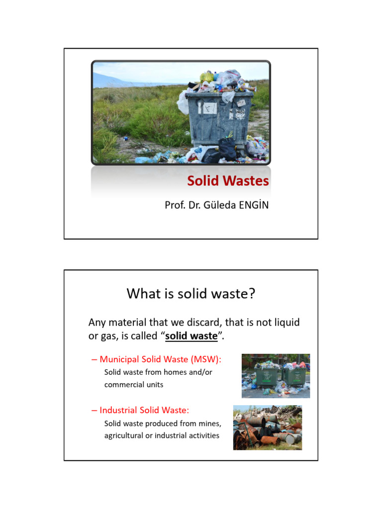 Lecture 9_Solid Waste | PDF | Waste | Municipal Solid Waste