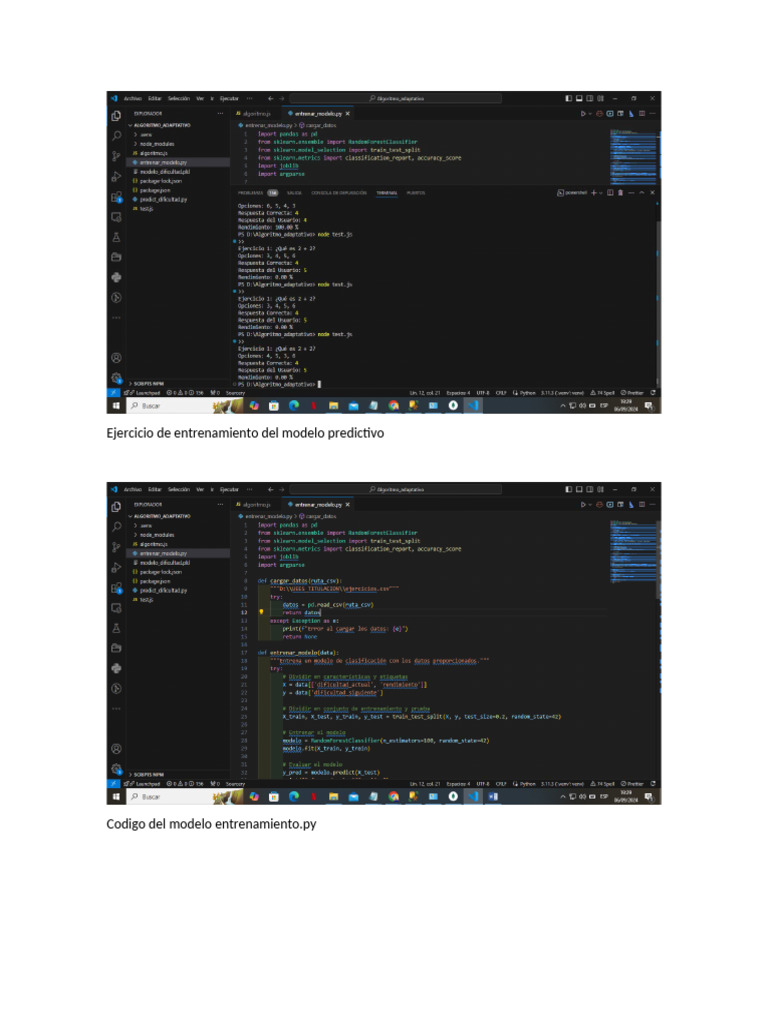 Ejercicio de entrenamiento del modelo predictivo | PDF