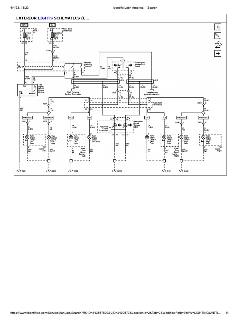 Esquemas Luces Exteriores Auto | PDF