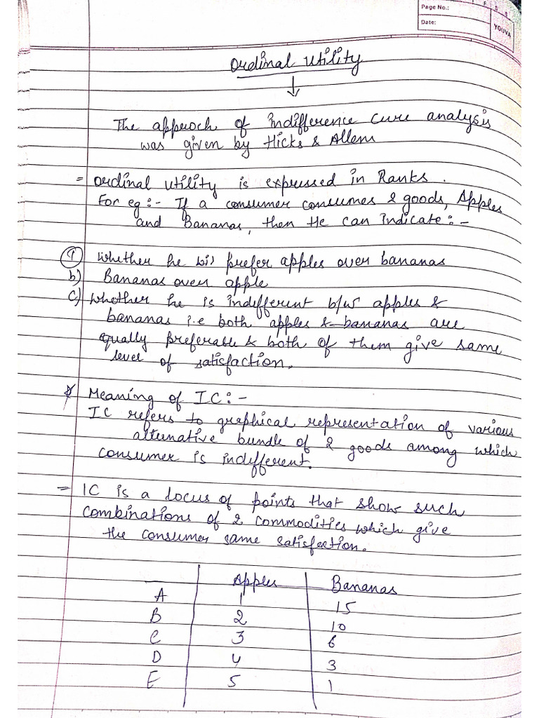 Ordinal Approach | PDF