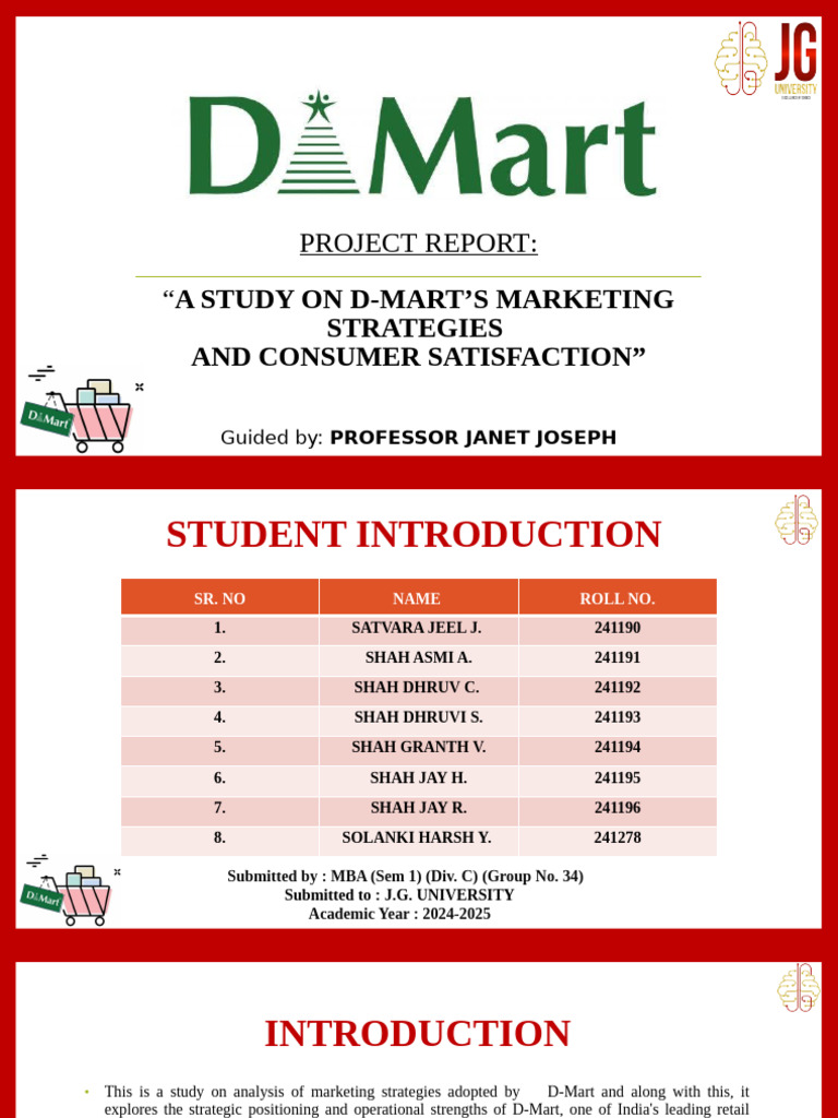 Dmart PPT Final | PDF | Retail | Consumer Behaviour