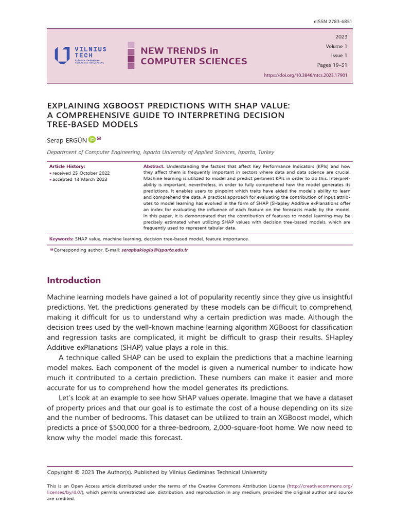 Explaining Xgboost Predictions With Shap Value A C | PDF | Machine Learning | Prediction