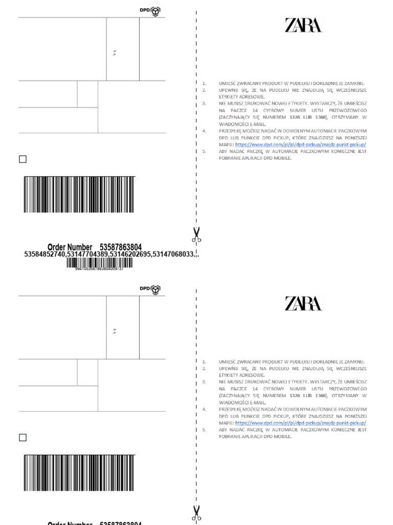 PL-DPD-1303: Order Number 53587863804 | PDF