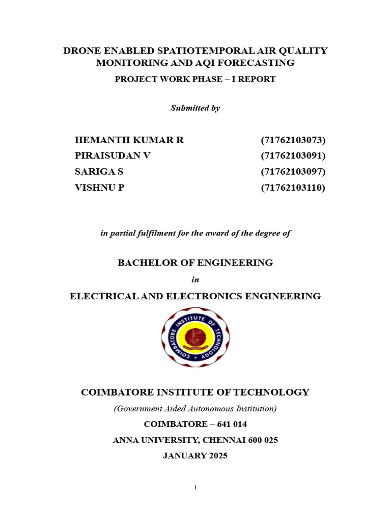 Project Phase 1 Report | PDF | Air Pollution | Internet Of Things