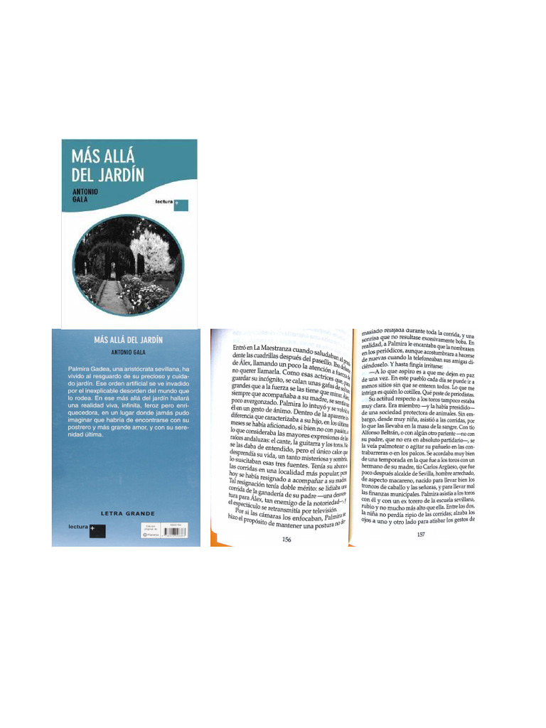 Mas Alla Del Jardin Antonio Gala Ficha Actividad | PDF
