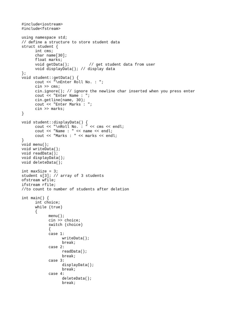 Read Write Strucutre Objects To File | PDF | Software | Computer Programming