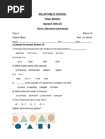 Class 1 Maths Sample Paper PDF | PDF