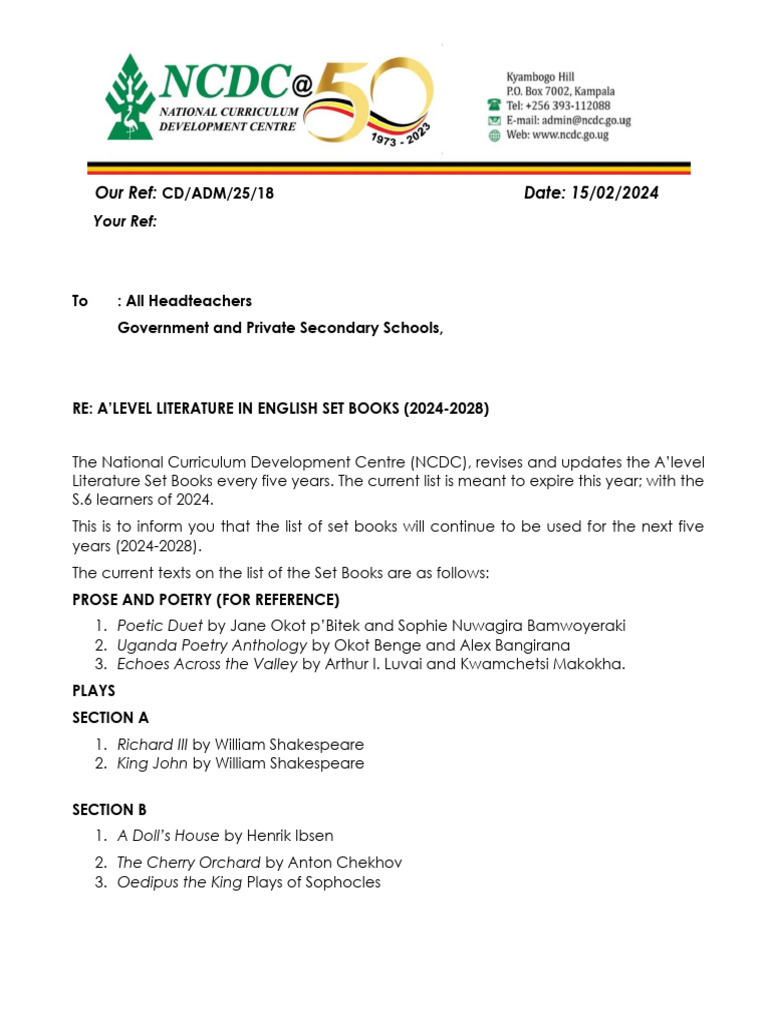 ALEVEL-LIT-SET-BOOKS | PDF