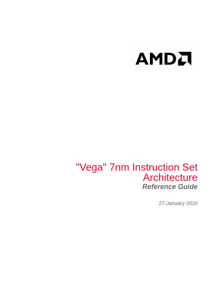 vega 7nm shader ISA | PDF | Central Processing Unit | Graphics Processing Unit