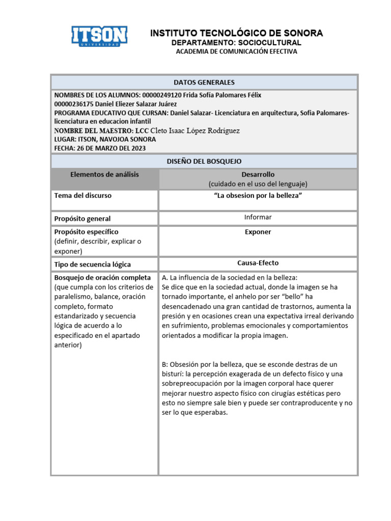 Euc2 Comunicacion Efectiva-La Obsesion Por La Belleza | PDF | Belleza