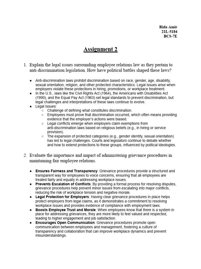 Professional Practices Assignment 2 | PDF | Discrimination ...