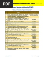 ACPC 2026-27 KeyDates | PDF | Educational Stages